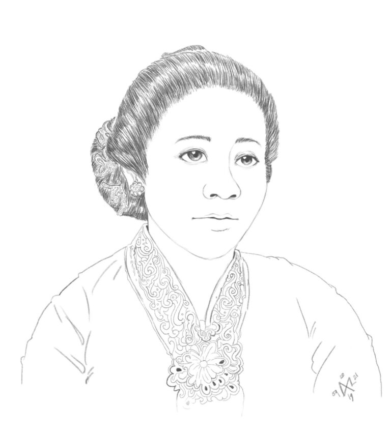 Kumpulan Sketsa Gambar RA Kartini Untuk Diwarnai - Blog Pengajar Tekno