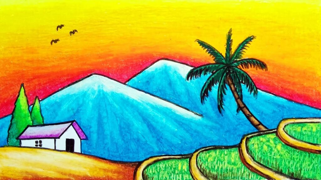 Gambar Pemandangan Alam Yang Mudah Untuk Anak SD - Blog Pengajar Tekno