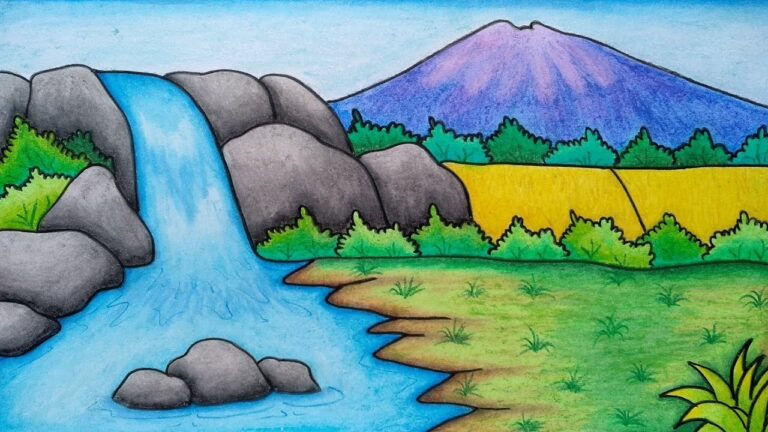 Gambar Pemandangan Alam Yang Mudah Untuk Anak SD - Blog Pengajar Tekno