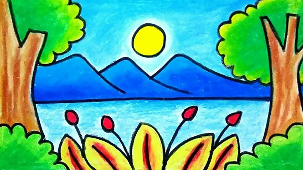 Gambar Pemandangan Alam Yang Mudah Untuk Anak SD - Blog Pengajar Tekno