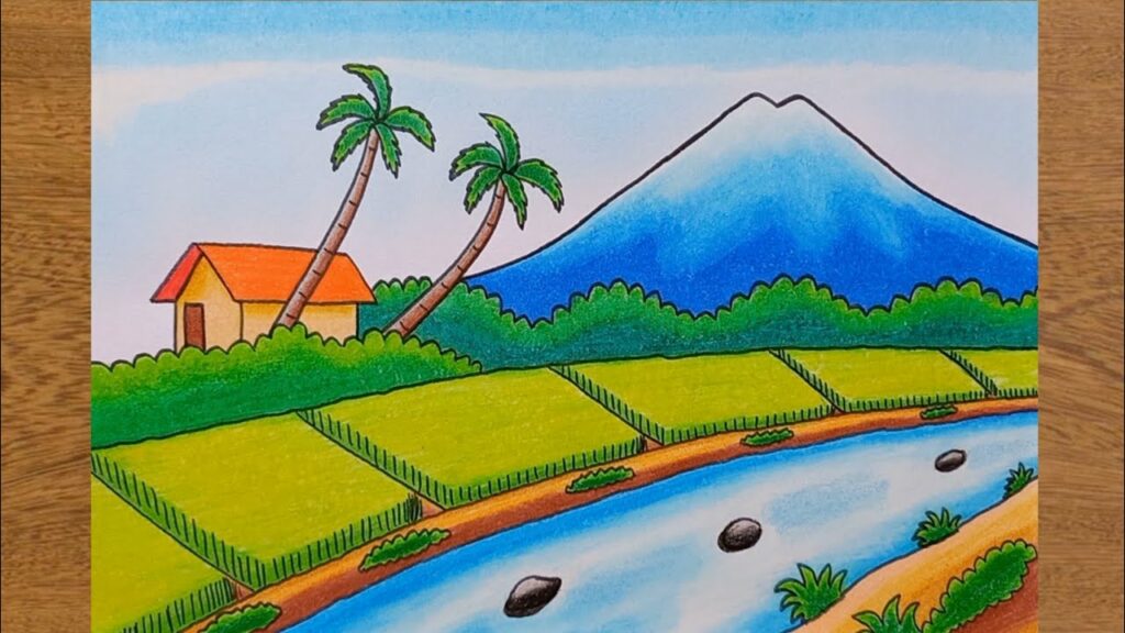 Gambar Pemandangan Alam Yang Mudah Untuk Anak SD - Blog Pengajar Tekno