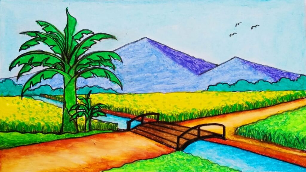 Gambar Pemandangan Alam Yang Mudah Untuk Anak SD - Blog Pengajar Tekno