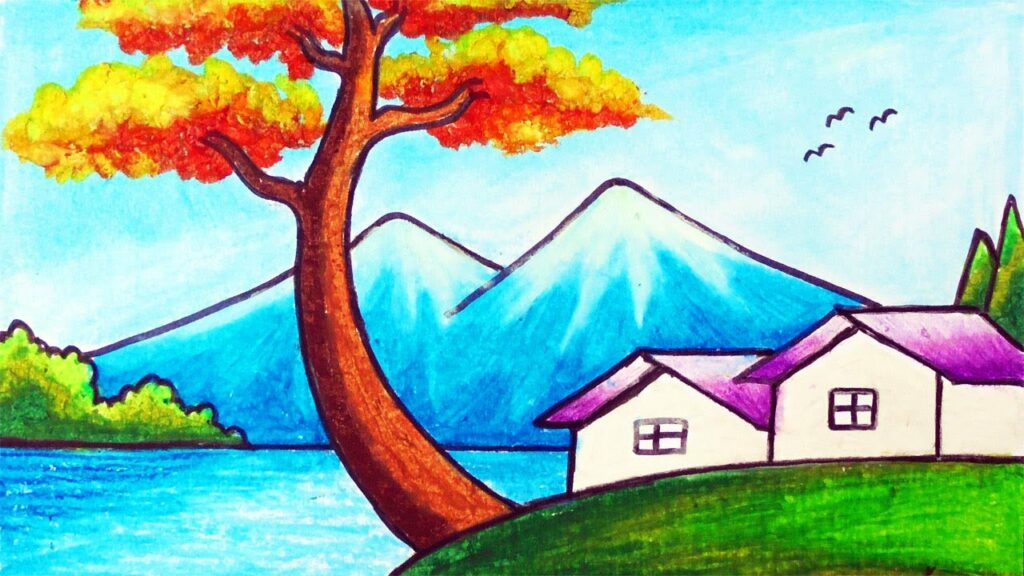 Gambar Pemandangan Alam Yang Mudah Untuk Anak SD - Blog Pengajar Tekno