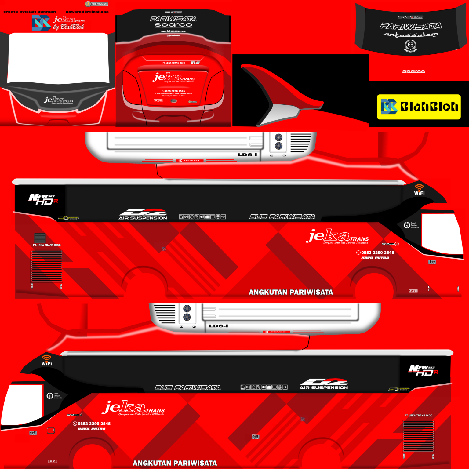 Kumpulan Livery Bussid Arjuna XHD Jetbus 3 Keren dan Lengkap - Blog ...