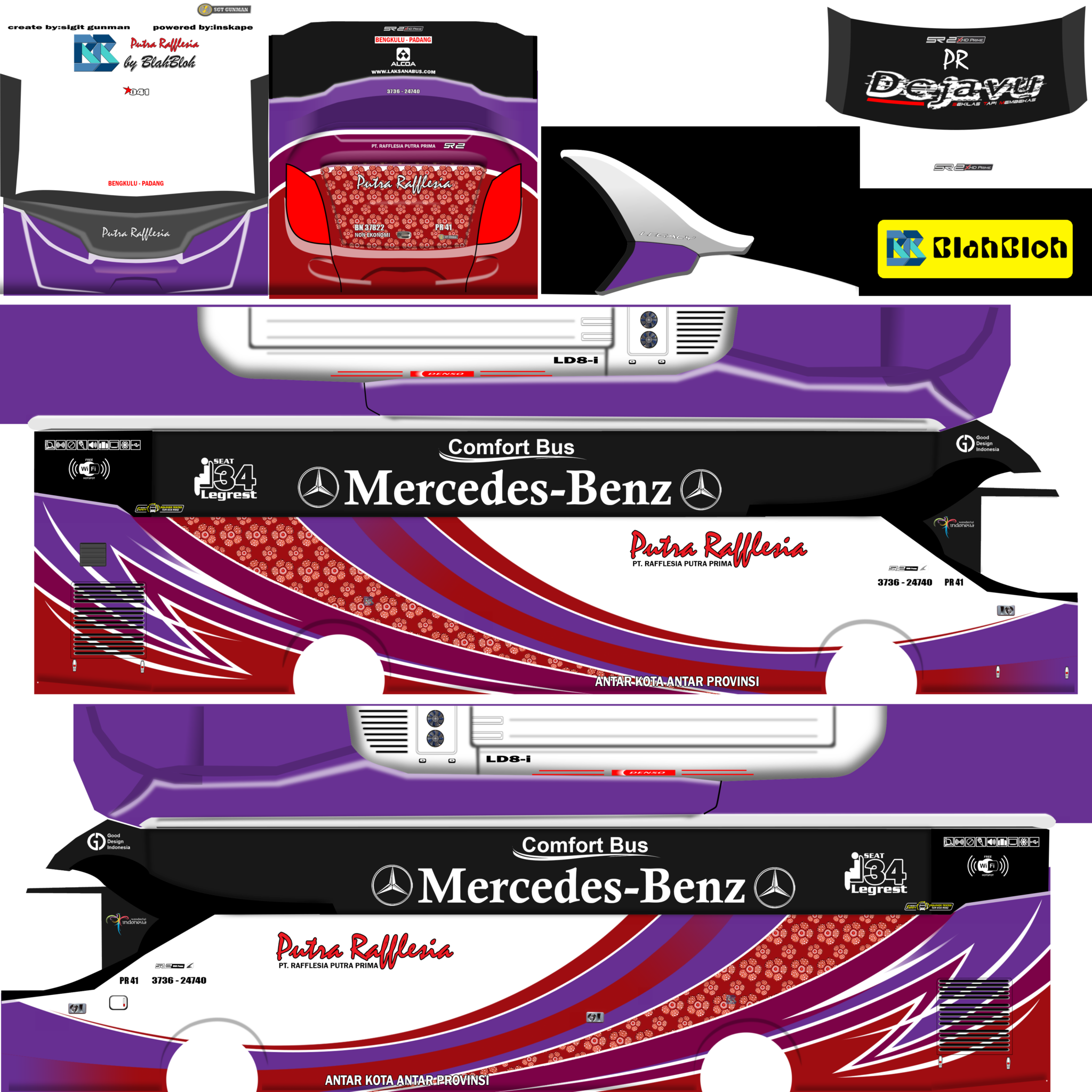 Kumpulan Livery Bussid Arjuna XHD Jetbus 3 Keren dan Lengkap - Blog ...