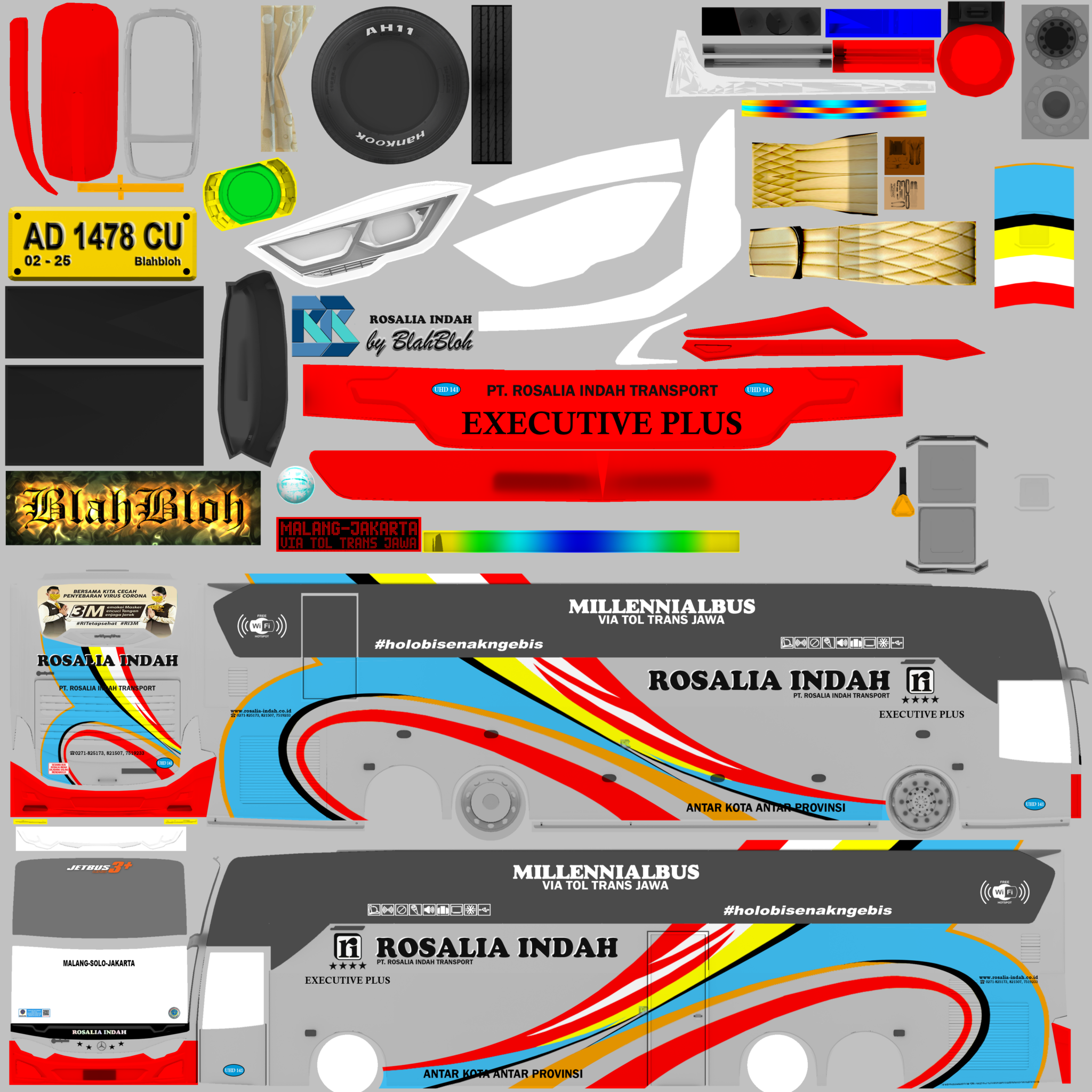 Kumpulan Livery Bussid Rosalia Indah Keren dan Lengkap - Blog Pengajar ...