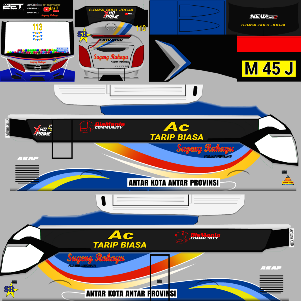 Kumpulan Livery Bussid Sugeng Rahayu Bagus dan Keren - Blog Pengajar Tekno
