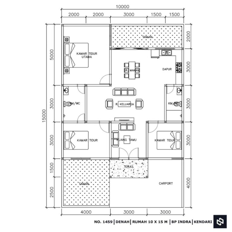 Kumpulan Desain Denah Rumah 10x15 Terbagus Lengkap - Blog Pengajar Tekno