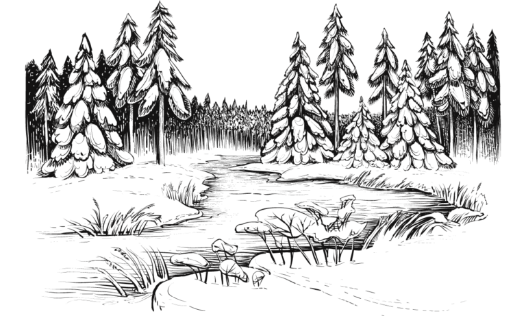 Kumpulan Sketsa Gambar Pemandangan Terbagus Lengkap - Blog Pengajar Tekno