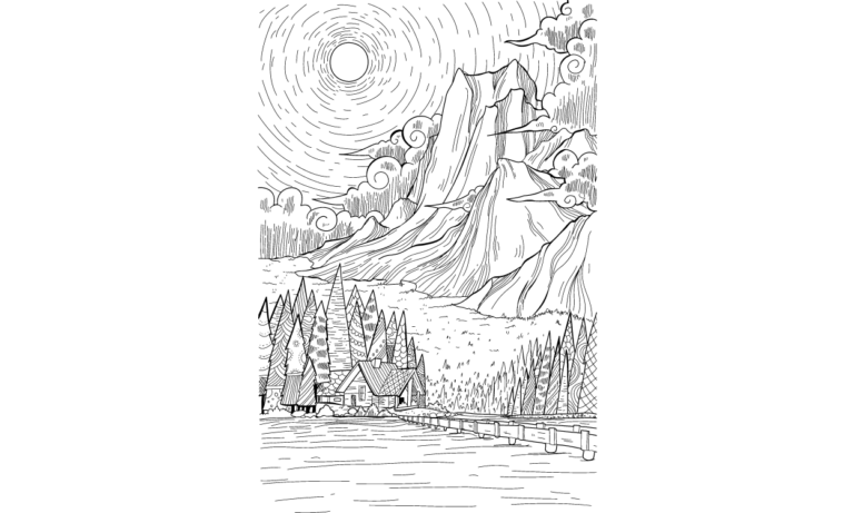 Kumpulan Sketsa Gambar Pemandangan Terbagus Lengkap - Blog Pengajar Tekno