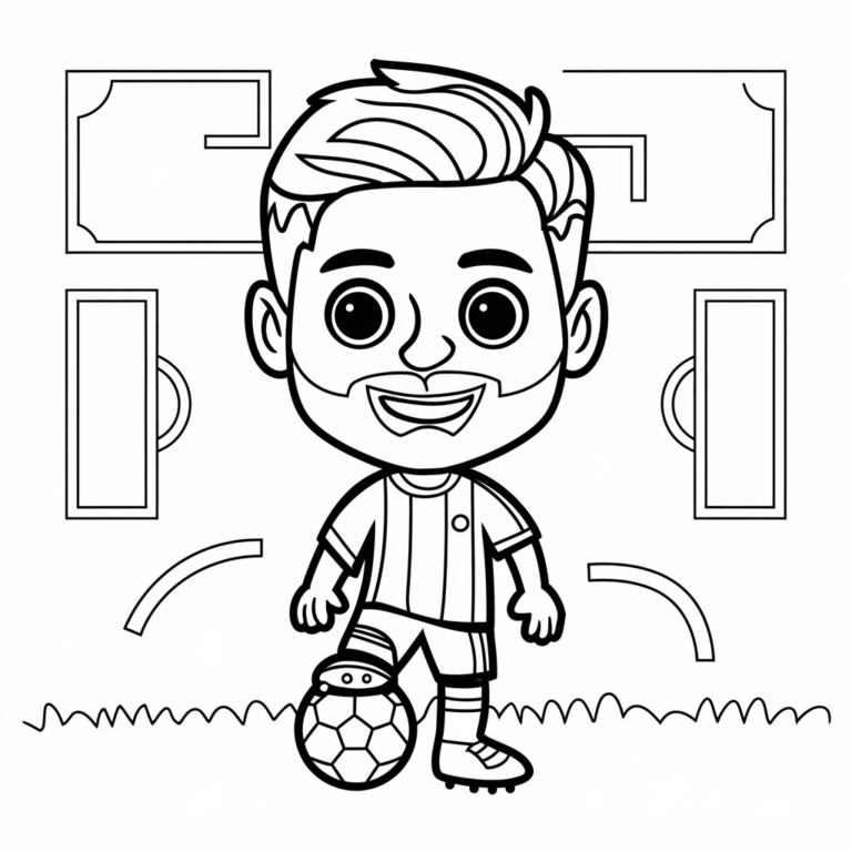 30 Gambar Mewarnai Messi untuk Diwarnai - Blog Pengajar Tekno