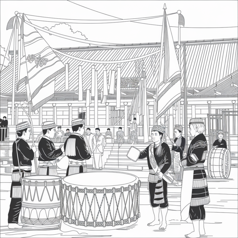 Mewarnai Gambar Kentongan Hitam Putih - Blog Pengajar Tekno