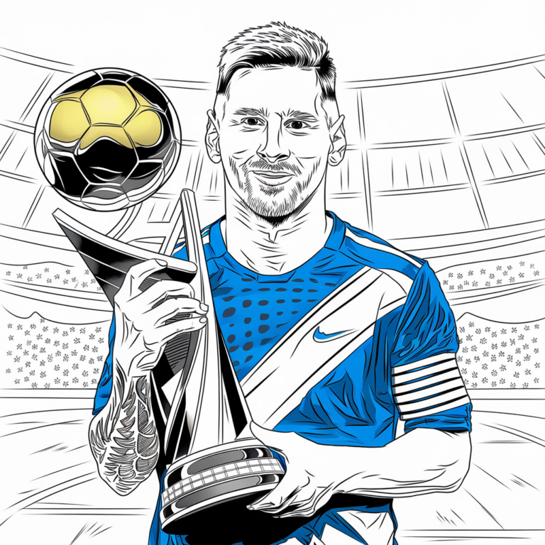 30 Gambar Mewarnai Messi untuk Diwarnai - Blog Pengajar Tekno