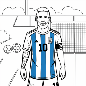 30 Gambar Mewarnai Messi untuk Diwarnai - Blog Pengajar Tekno