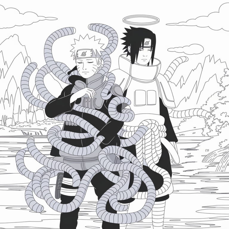 Gambar Mewarnai Naruto Kyubi, Aktivitas Seru untuk Penggemar Anime ...