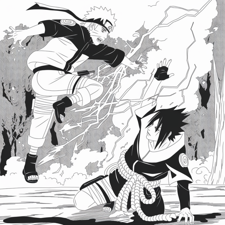 30 Ide Gambar Mewarnai Naruto dan Sasuke - Blog Pengajar Tekno