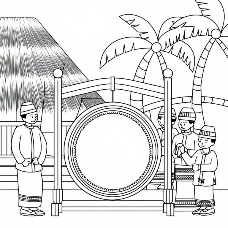 Mewarnai Gambar Kentongan Hitam Putih - Blog Pengajar Tekno