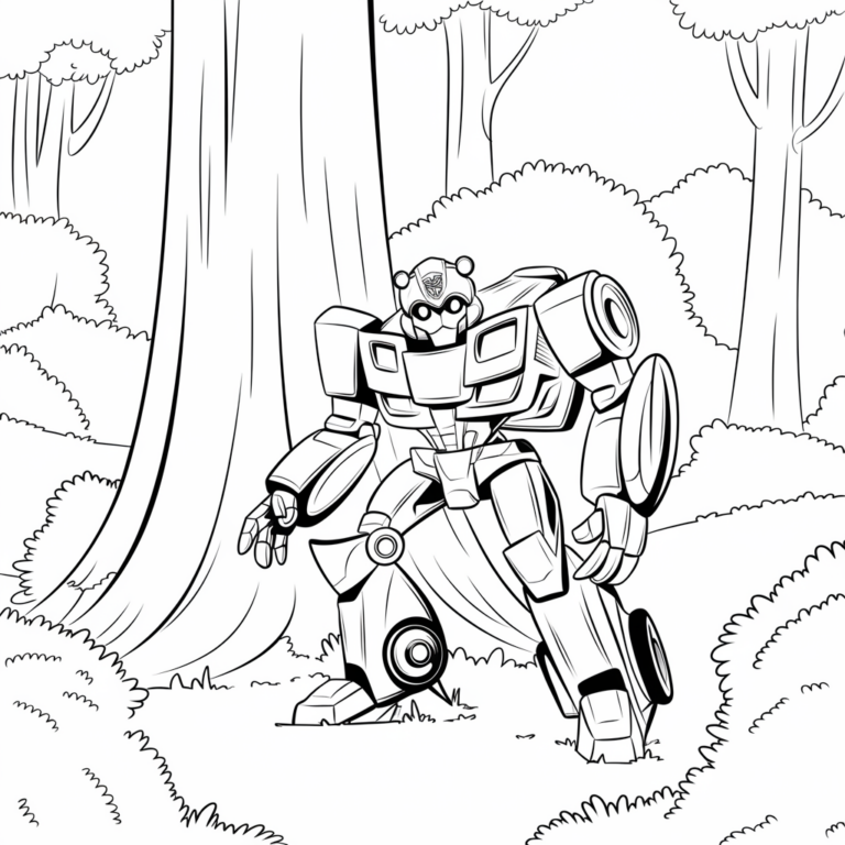 Gambar Mewarnai Mobil Bumblebee untuk Anak-Anak - Blog Pengajar Tekno