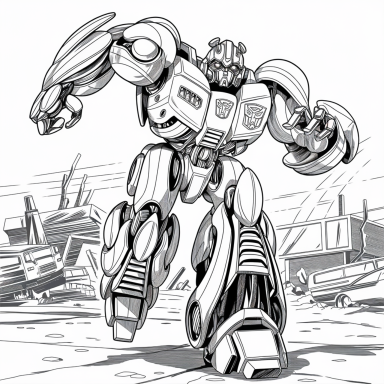 Gambar Mewarnai Mobil Bumblebee untuk Anak-Anak - Blog Pengajar Tekno