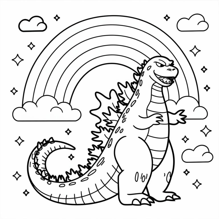 30 Ide Gambar Mewarnai Godzilla untuk Kreativitas Anda - Blog Pengajar ...