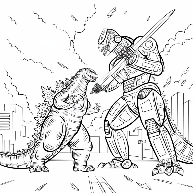 30 Ide Gambar Mewarnai Godzilla untuk Kreativitas Anda - Blog Pengajar ...