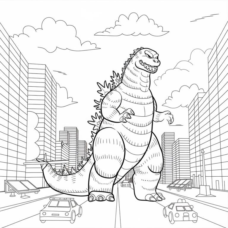 30 Ide Gambar Mewarnai Godzilla untuk Kreativitas Anda - Blog Pengajar ...