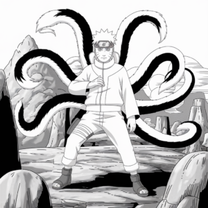 Gambar Mewarnai Naruto Kyubi, Aktivitas Seru untuk Penggemar Anime ...