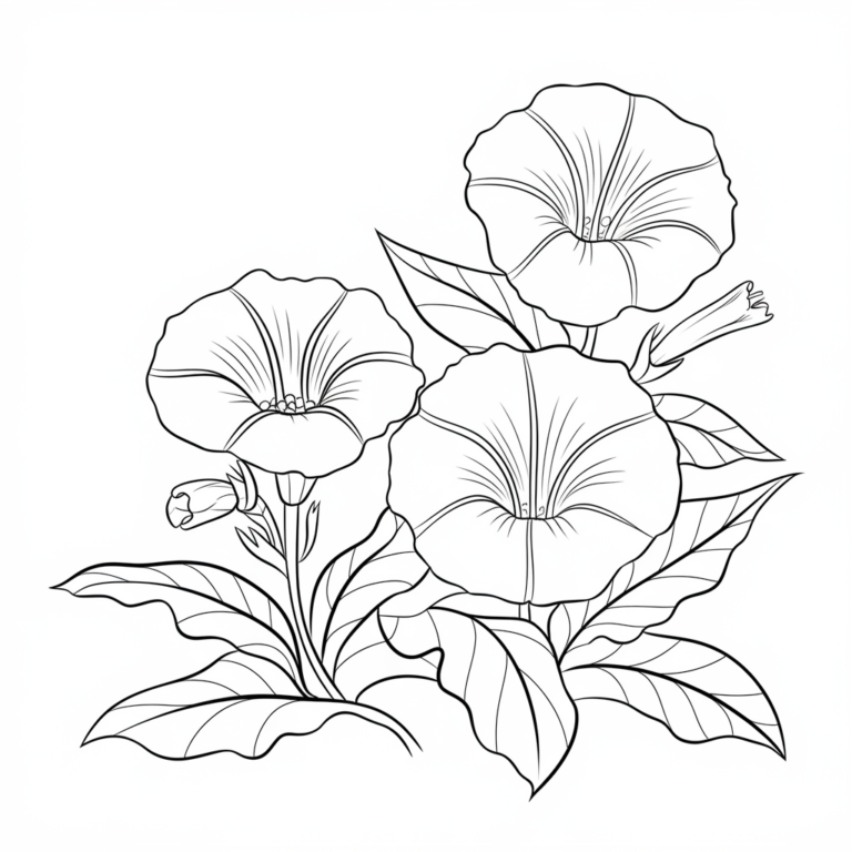 gambar bunga yang belum di warnai - Blog Pengajar Tekno