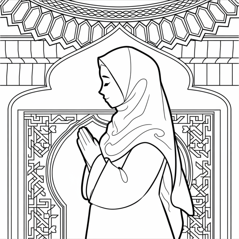 30 Gambar Mewarnai Muslimah Bercadar Terbaik - Blog Pengajar Tekno