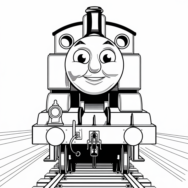 Gambar Kartun Thomas Hitam Putih Petualangan Lokomotif Biru dalam ...