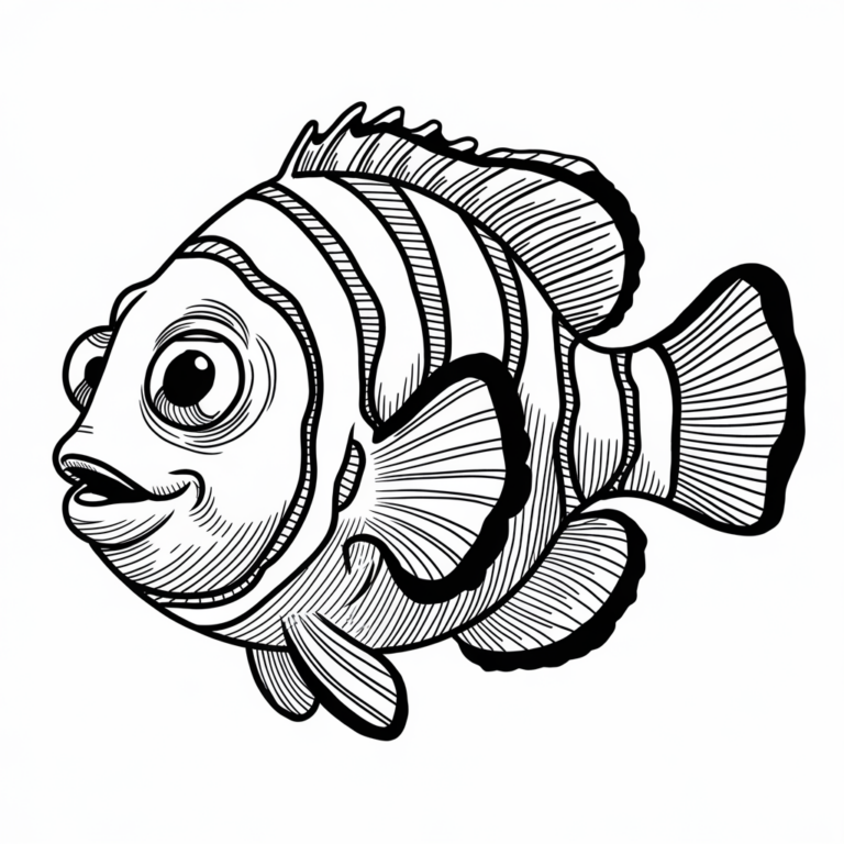 Sketsa Ikan Nemo Hitam Putih - Blog Pengajar Tekno