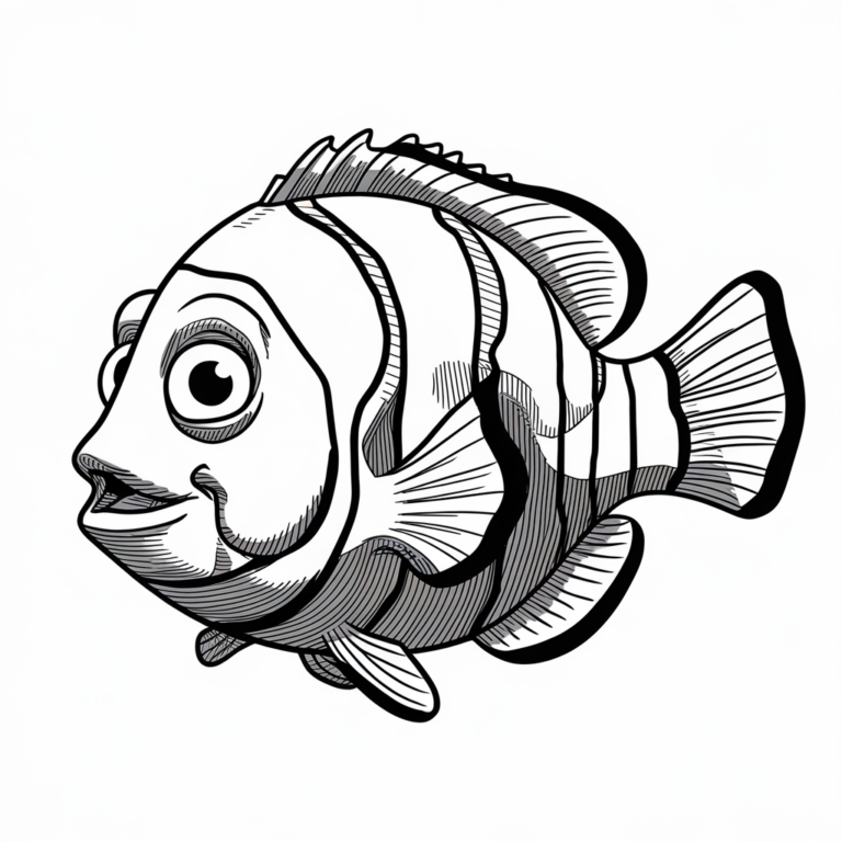 Sketsa Ikan Nemo Hitam Putih - Blog Pengajar Tekno