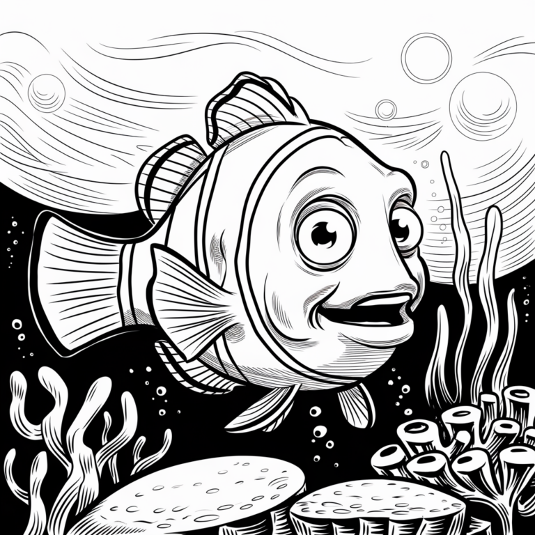 Sketsa Ikan Nemo Hitam Putih - Blog Pengajar Tekno