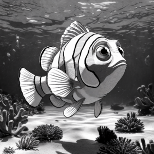 Sketsa Ikan Nemo Hitam Putih - Blog Pengajar Tekno