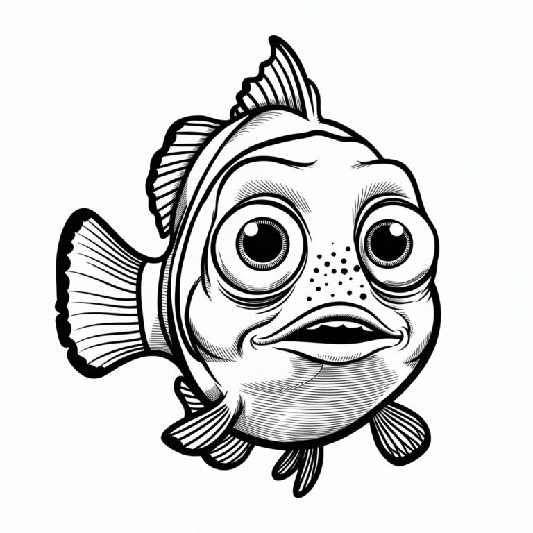 Sketsa Ikan Nemo Hitam Putih - Blog Pengajar Tekno