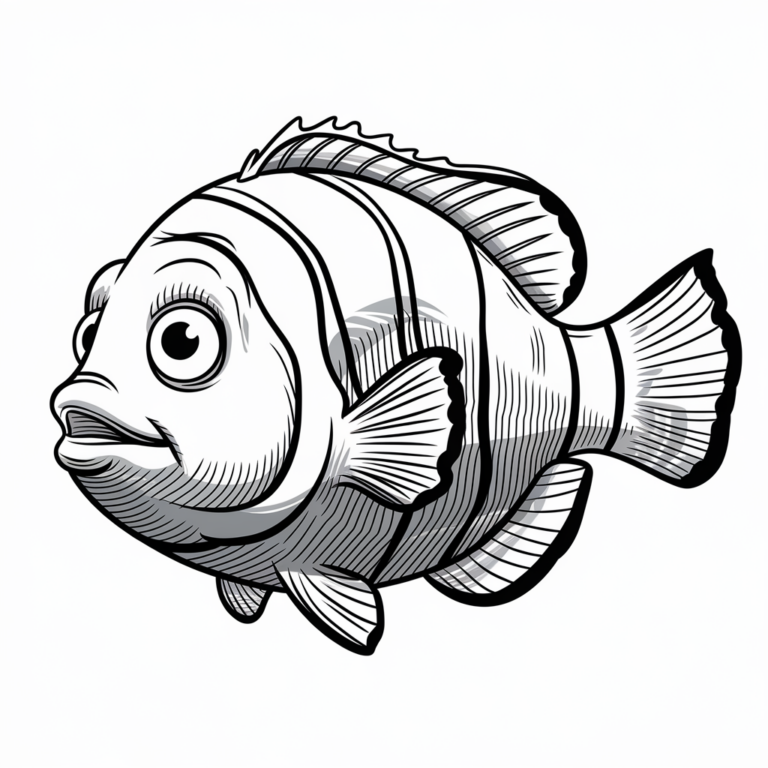 Sketsa Ikan Nemo Hitam Putih - Blog Pengajar Tekno