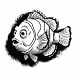 Sketsa Ikan Nemo Hitam Putih - Blog Pengajar Tekno