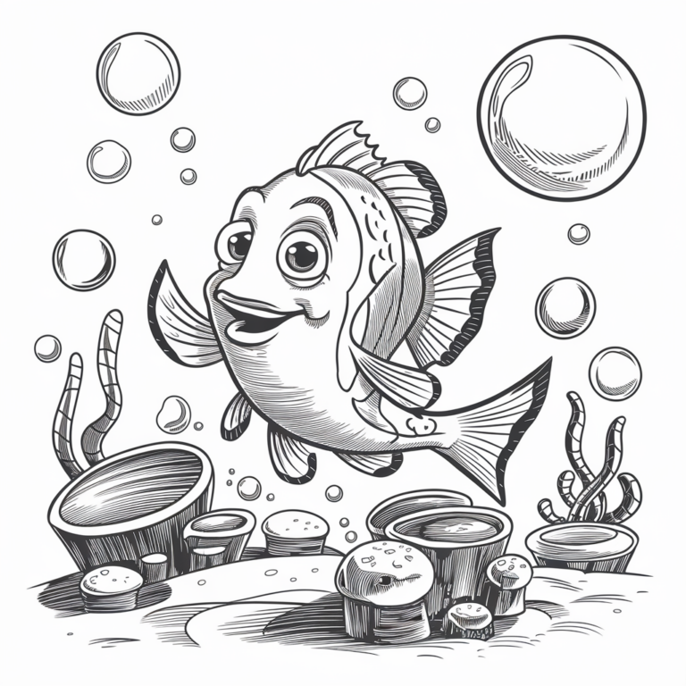 Sketsa Ikan Nemo Hitam Putih - Blog Pengajar Tekno