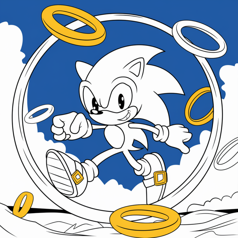 Gambar Mewarnai Sonic: Aktivitas Seru untuk Penggemar Karakter Lincah ...