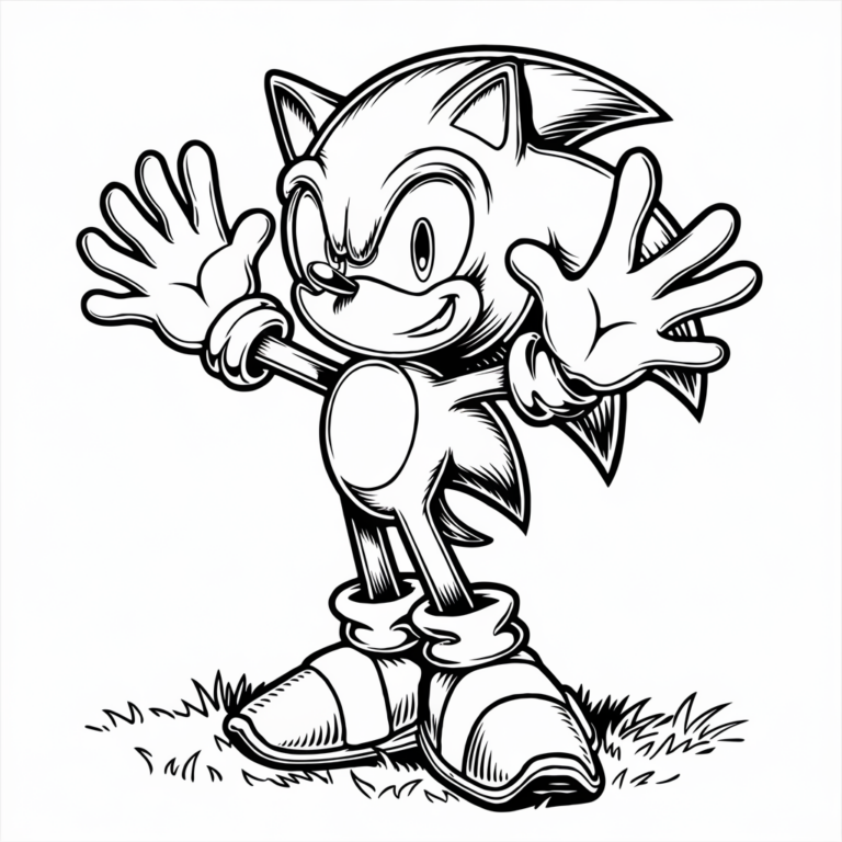 Gambar Mewarnai Sonic: Aktivitas Seru untuk Penggemar Karakter Lincah ...