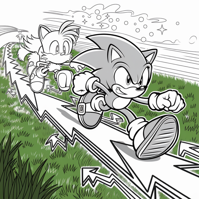 Gambar Mewarnai Sonic: Aktivitas Seru untuk Penggemar Karakter Lincah ...