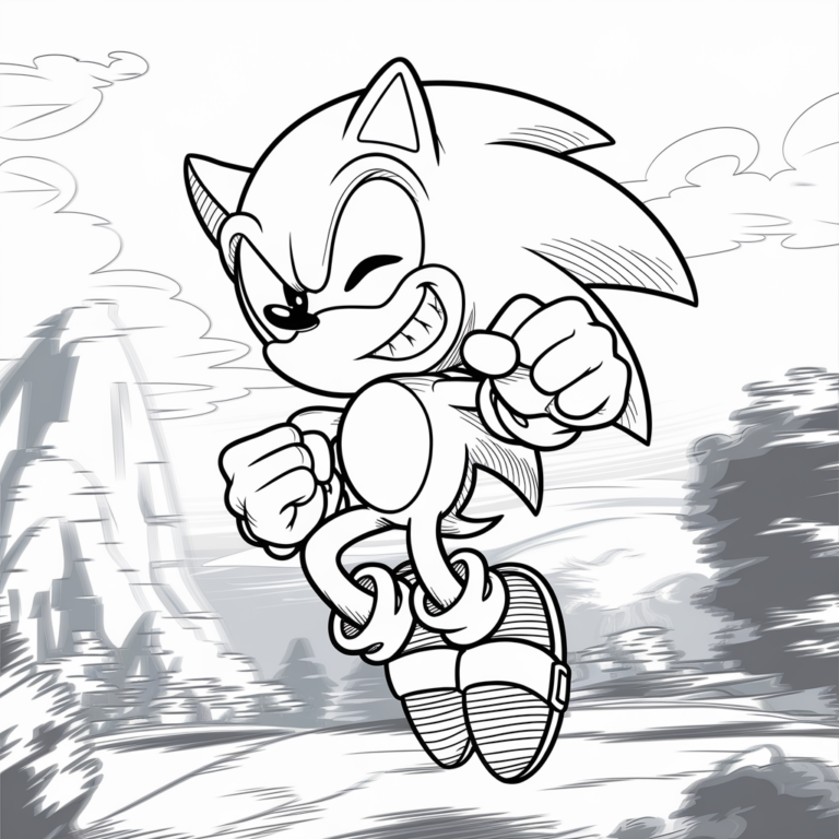Gambar Mewarnai Sonic: Aktivitas Seru untuk Penggemar Karakter Lincah ...